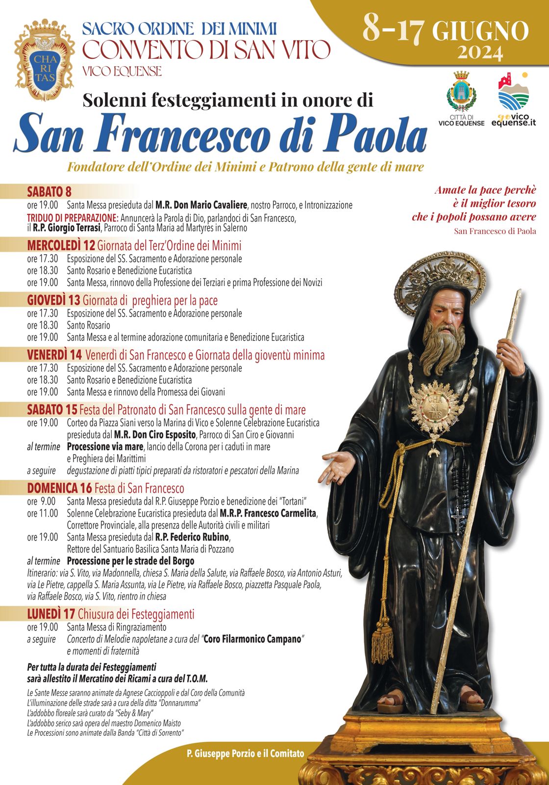 Vico Equense. I festeggiamenti per San Francesco di Paola - Arcidiocesi di Sorrento ...